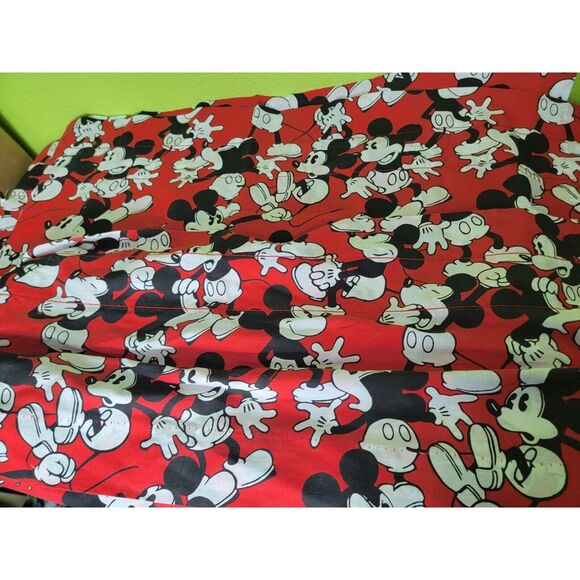 Disney | Accents | Vintage Disney Fabric Curtains Red Single Stitch ...